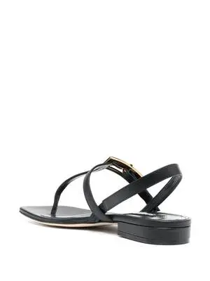 SERGIO ROSSI Buckle-detail Flat Sandals