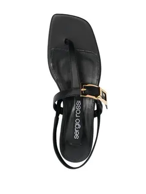 SERGIO ROSSI Buckle-detail Flat Sandals