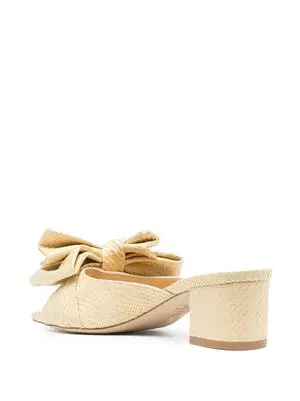 STUART WEITZMAN Loveknot 50 Block Slides - Neutrals