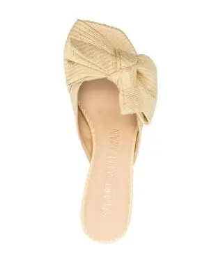 STUART WEITZMAN Loveknot 50 Block Slides - Neutrals