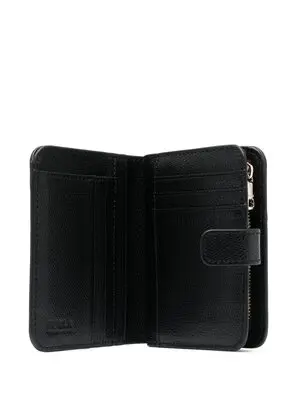 Furla Logo-lettering Leather Wallet - Black