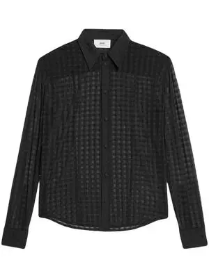 AMI Paris Semi-sheer Check Shirt