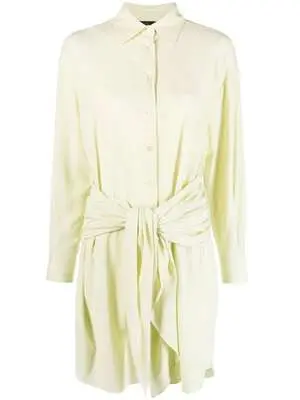 Maje Tie-waist Shirt Dress - Green