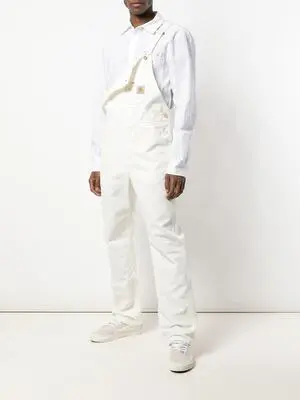 Carhartt Work In Progress Straight-leg Denim Overalls - White