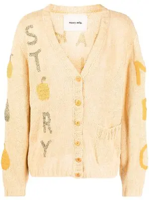 STORY MFG. Twinsun Appliqué-detailing Cardigan - Yellow