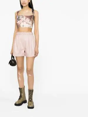 Balmain Leather Shorts