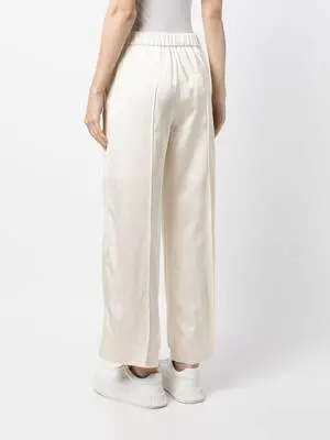 JIL SANDER Elasticated-waist Wide-leg Trousers - White