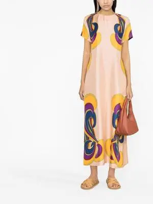 La DoubleJ Swing Graphic-print Dress - Pink