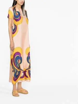 La DoubleJ Swing Graphic-print Dress - Pink