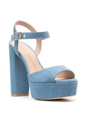 STUART WEITZMAN Platform Sandals - Blue