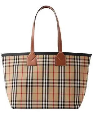 Burberry London Check-pattern Tote Bag - Brown