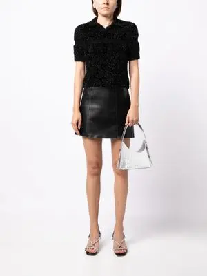 APEDE MOD Small Embossed-crocodile Effect Leather Bag