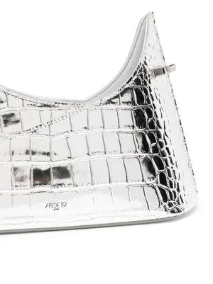 APEDE MOD Small Embossed-crocodile Effect Leather Bag
