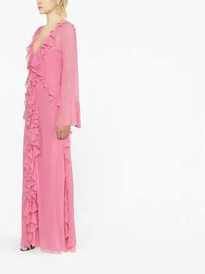 Blumarine Ruffled Chiffon Gown