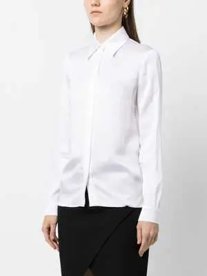 Michael Kors Hansen Charmeuse Long-sleeve Shirt
