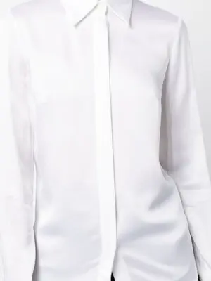 Michael Kors Hansen Charmeuse Long-sleeve Shirt