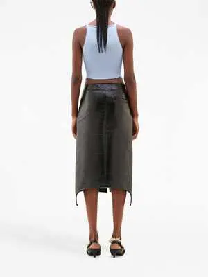 COURREGES Pointy Rib-knit Tank Top - Blue