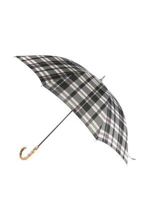 Mackintosh Heriot Whangee Handle Umbrella - Grey