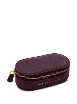 Monica Vinader Oval Pebbled-leather Jewellery Box
