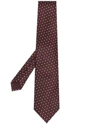 TOM FORD Polka-dot Silk Tie - Red