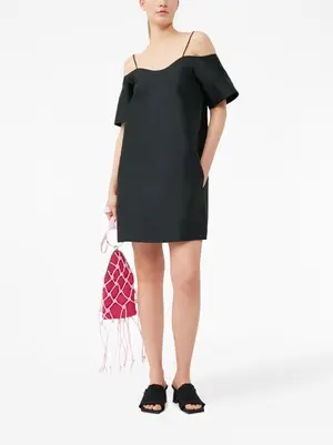 GANNI Cold-shoulder Mini Dress