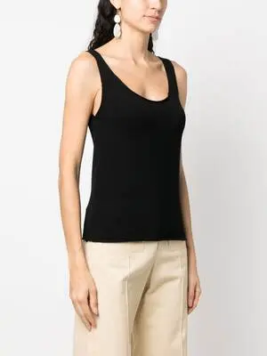 Aspesi Scoop Neck Knit Top - Black