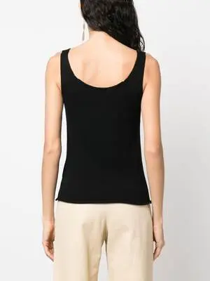 Aspesi Scoop Neck Knit Top - Black