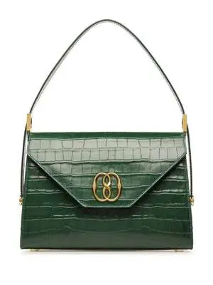 Bally Crocodile-effect Leather Shoulder Bag