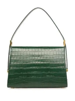 Bally Crocodile-effect Leather Shoulder Bag