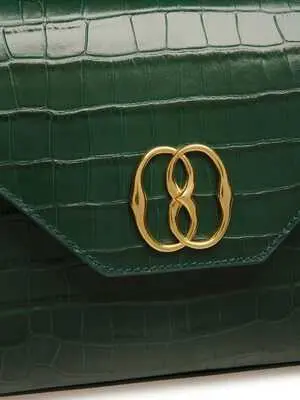 Bally Crocodile-effect Leather Shoulder Bag