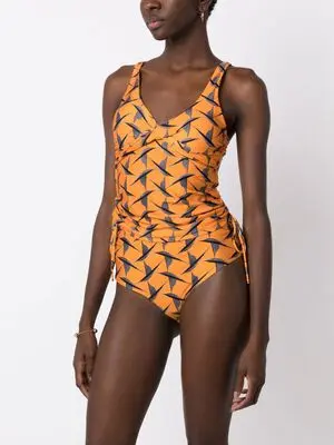 LYGIA & NANNY Bruma Lace-up Tankini - Orange