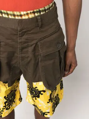 Dsquared2 Layered-effect Cotton Shorts
