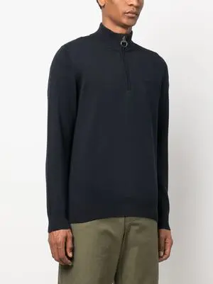 Barbour Logo-embroidered Half-zip Jumper