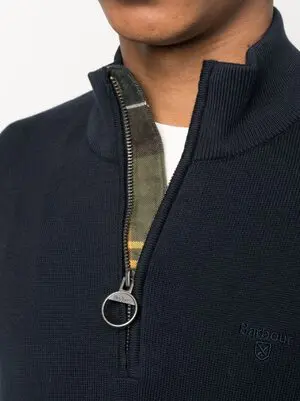 Barbour Logo-embroidered Half-zip Jumper