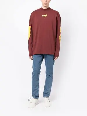 Off-White Thunder Stable Over Mockneck - Red