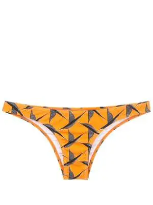 LYGIA & NANNY Poipu Bird-print Bikini Bottom - Orange