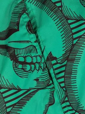 Philipp Plein Skull-print Swim Shorts - Green
