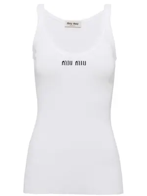 Miu Miu Ribbed Tank Top