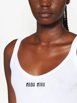 Miu Miu Ribbed Tank Top