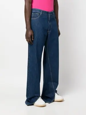 BIANCA SAUNDERS Wide-leg Denim Trousers