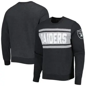 '47 Heathered Las Vegas Raiders Bypass Tribeca Pullover Sweatshirt