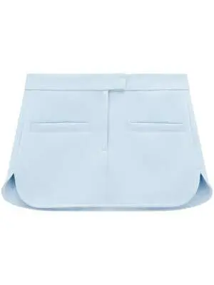 COURREGES Curved Twill Mini Skirt