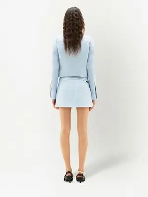 COURREGES Curved Twill Mini Skirt