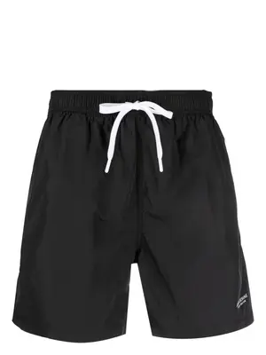 Armani Exchange Logo-lettering Swim Shorts - Black