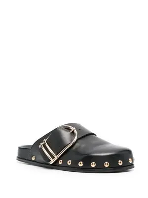 TWINSET Buckle-fastened Leather Mules