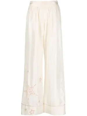 FORTE_FORTE Embroidered Palazzo Pants