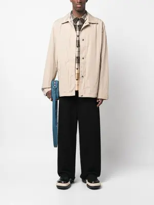 LANVIN Logo-embroidered Shirt Jacket