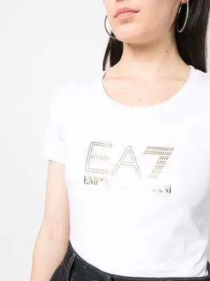 EA7 Rhinestone-embellished T-shirt