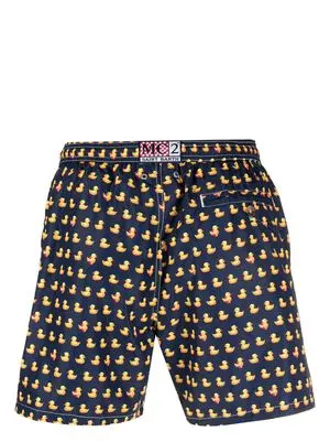 MC2 SAINT BARTH Lighting Animal-print Swim Shorts - Blue