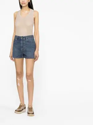 Chloé High-waisted Denim Shorts